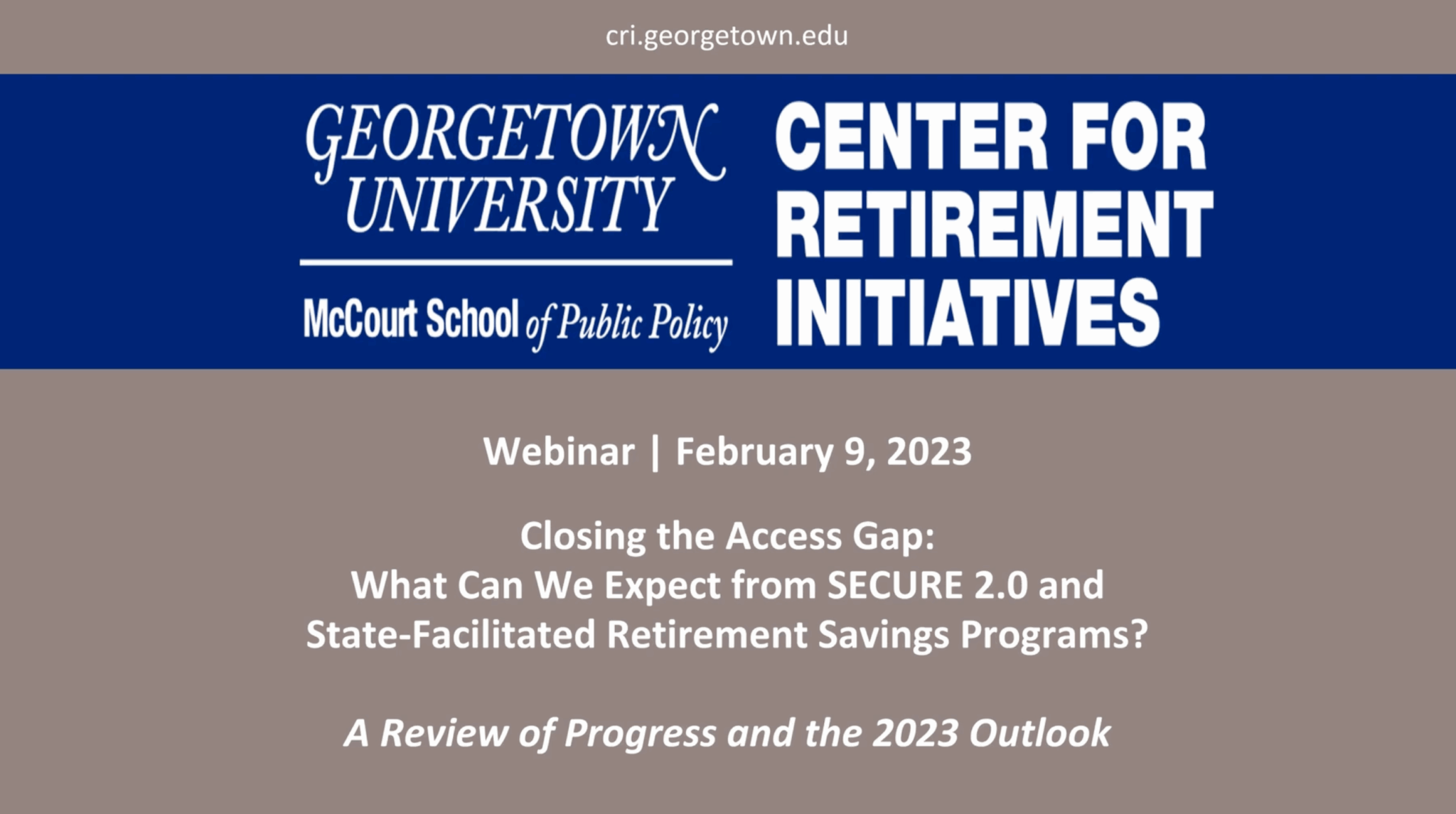 Closing the Access Gap: What Can We Expect from SECURE 2.0 and State ...