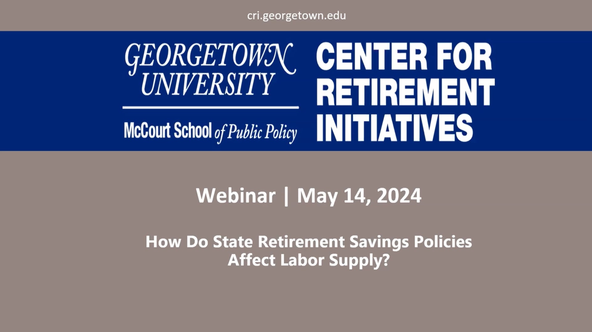 How Do State Retirement Savings Policies Affect Labor Supply ...